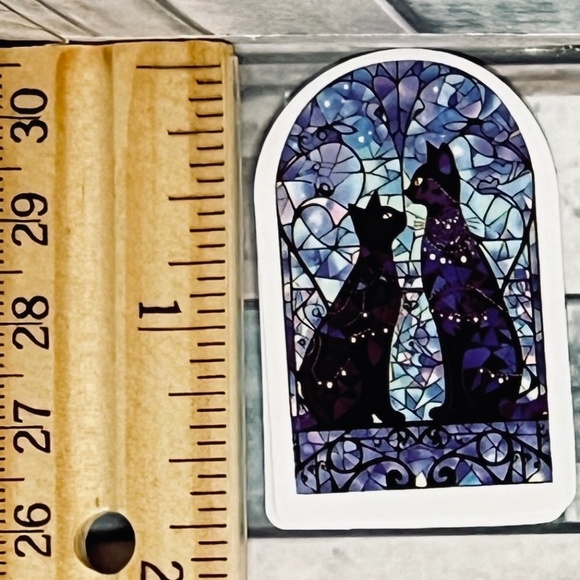 Design | 110 Gothic Black Cat Reusable Waterproof Vinyl Sticker Decal ...